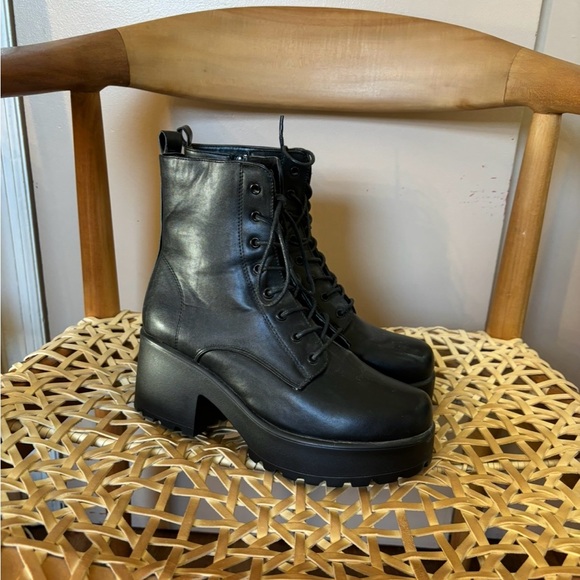 Dolls Kill | Shoes | Dollskill Block Combat Heeled Boots | Poshmark